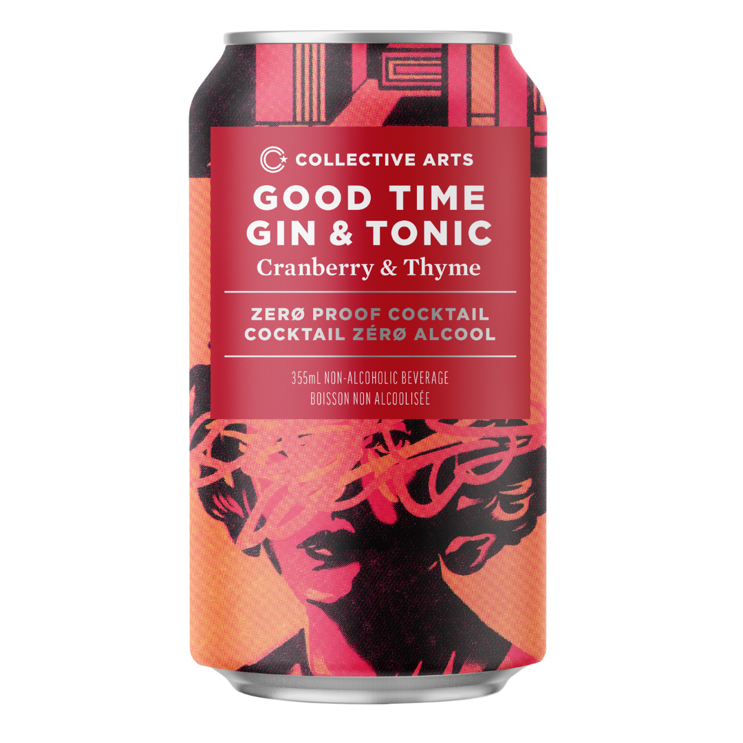 Non Alcoholic Collective Arts Good Time Cranberry And Thyme Gin And Tonic Upside Drinks