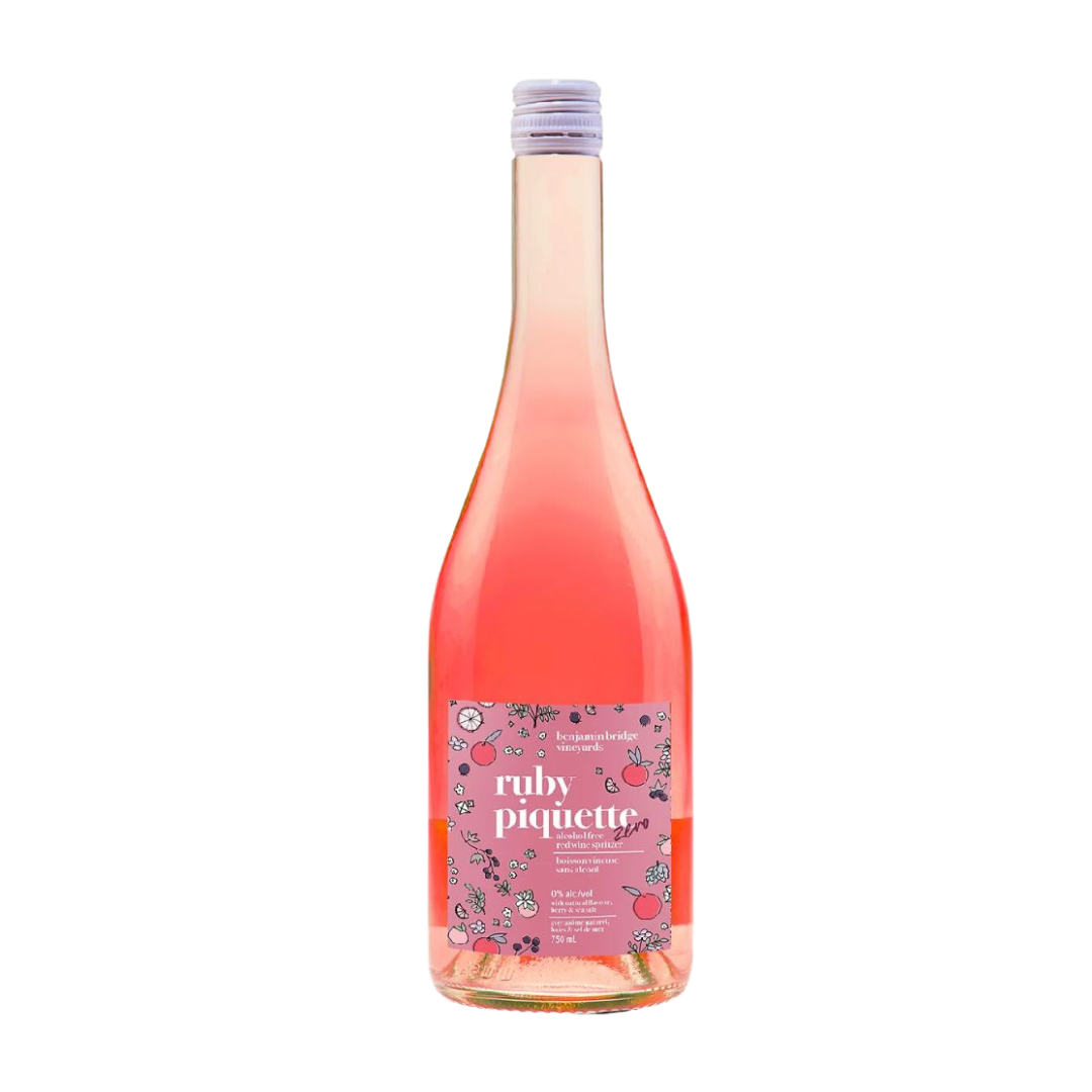 Non-Alcohol Wine - Benjamin Bridge - Ruby Piquette Zero Wine style ...