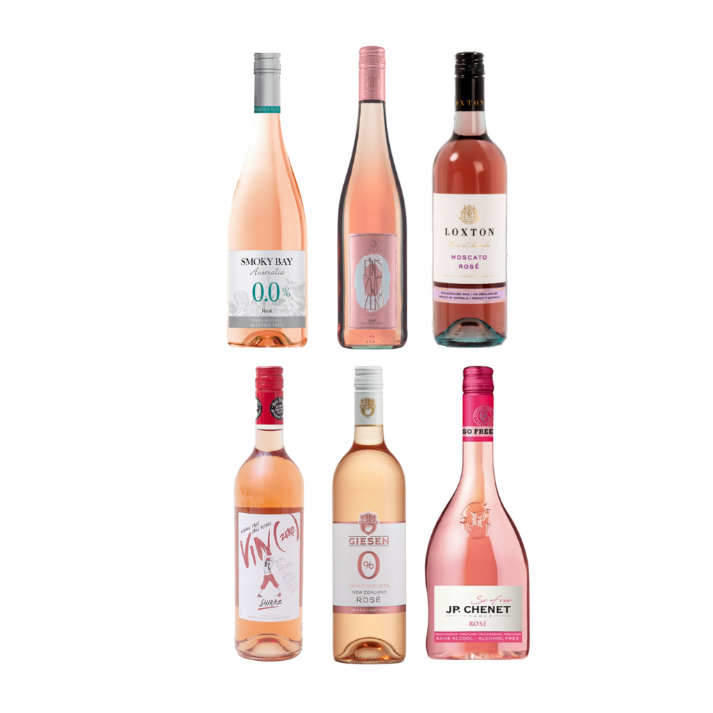 Non alcoholic wine Discovery Rose Wine Box Variety 6 Pack Upside Drinks